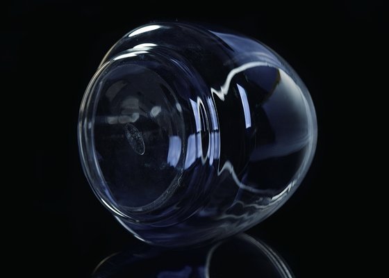 Round Ball Shape Crystal Transparent Glass Cup Moth Blown For Candle Making