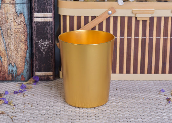 334ml Gold Metal Aluminum Tin Candle Holders / Candle Jar For Home Decoration