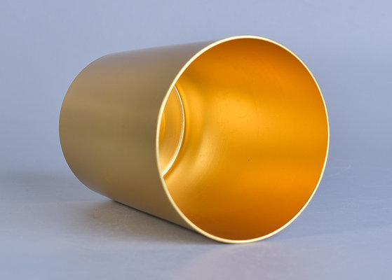 334ml Gold Metal Aluminum Tin Candle Holders / Candle Jar For Home Decoration