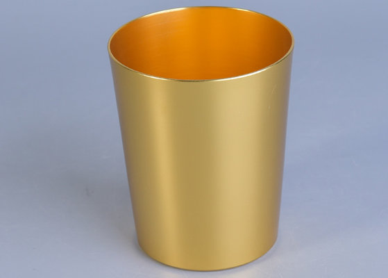 334ml Gold Metal Aluminum Tin Candle Holders / Candle Jar For Home Decoration