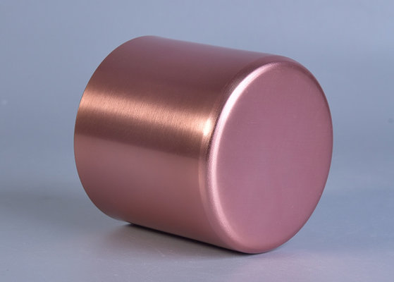 OEM Tin Candle Holders 8oz Wax Filling Rose Gold Votive Metal Candle Jar