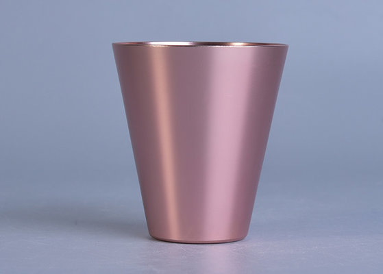 95ml Rose Gold Taper Cone Shaped Aluminium Candle Vessel Metal Jars For Candle Making
