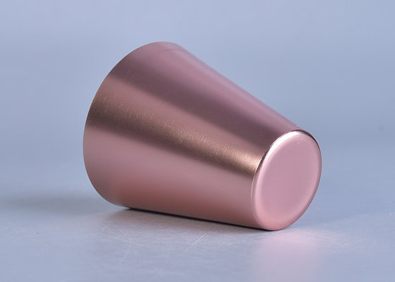 95ml Rose Gold Taper Cone Shaped Aluminium Candle Vessel Metal Jars For Candle Making