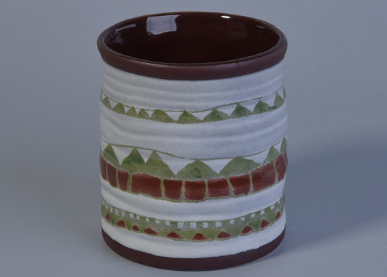 Furnace Transmutation Hand Painting Candle Holder Ceramic For Scented Candle Making