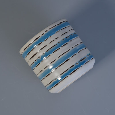 Eco-friendly Hand Painted Candle Cup Holders Ceramic Candle Jars