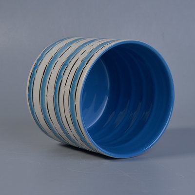 Eco-friendly Hand Painted Candle Cup Holders Ceramic Candle Jars