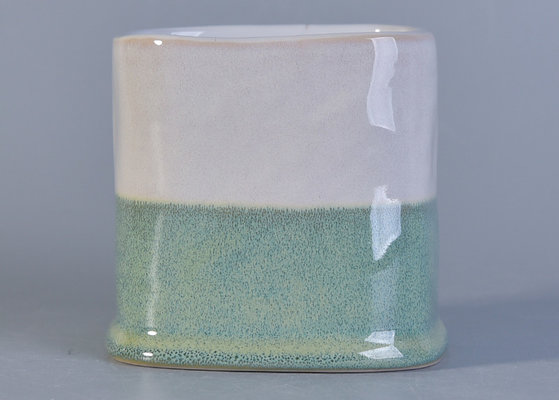 ASTM Handmade Ceramic Candle Containers Square Colorful Soy Scented