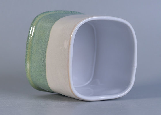 ASTM Handmade Ceramic Candle Containers Square Colorful Soy Scented