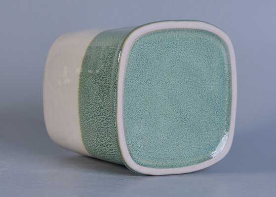 ASTM Handmade Ceramic Candle Containers Square Colorful Soy Scented