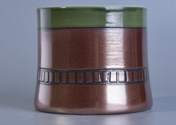 Decoration Ceramic Candle Holder Home Decor Taper Glazing Ceramic Candle Jar