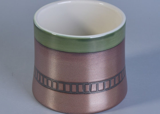 Decoration Ceramic Candle Holder Home Decor Taper Glazing Ceramic Candle Jar