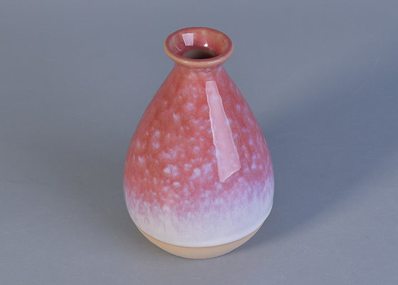 330ml Pink Glazing Ceramic Aromatherapy Oil Diffuser Bottle for Home Fragrance