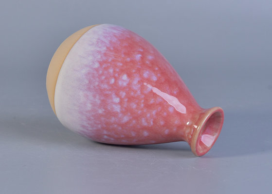 330ml Pink Glazing Ceramic Aromatherapy Oil Diffuser Bottle for Home Fragrance