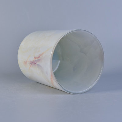 Hydrographics Transfer Printing Glass Candle Holder For Wedding Decoration