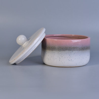 Beautiful home wedding decorative Ceramic Candle Jars with lids