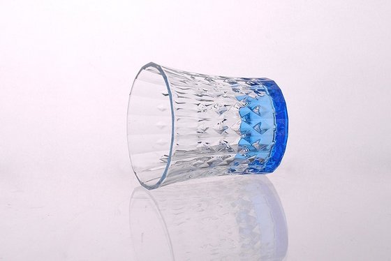 Colored Embossed Whiskey Glass Cups , Recycled Glasses Tumblers for Water
