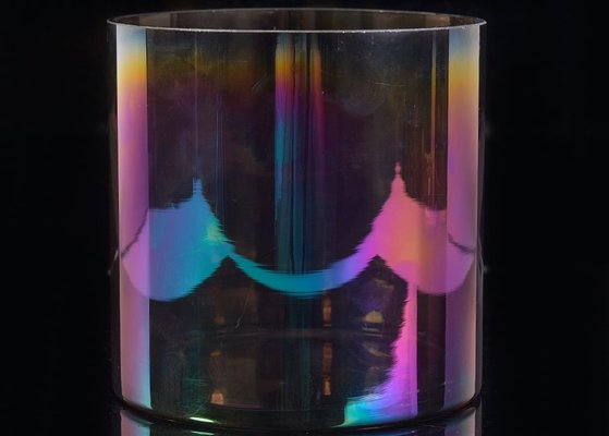 Glass Cylinder Candle Holders Wedding Decorative Rainbow Iridescent Glass Candle Jar