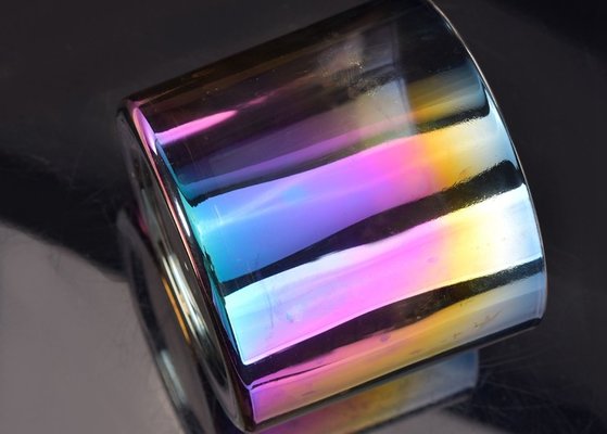 Glass Cylinder Candle Holders Wedding Decorative Rainbow Iridescent Glass Candle Jar