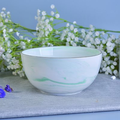 Green Marble Ceramic Candle Bowl Vessels Wedding Decoration OEM service