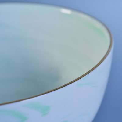 Green Marble Ceramic Candle Bowl Vessels Wedding Decoration OEM service