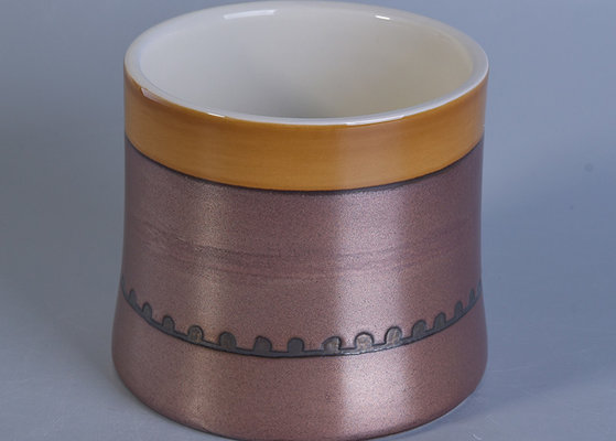 結婚の装飾のために陶磁器カスタマイズされた印刷物の金属の艶出しの蝋燭ホールダー