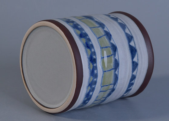 Glossy Glazing Home Decor Ceramic Candlestick Holders Hand Painted Eco - Friendly