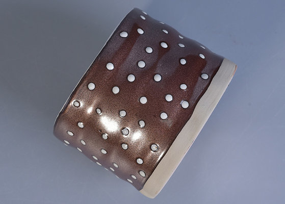 Handmade Decorative Spot Glazed Ceramic Candle Holder For Home Fragrance