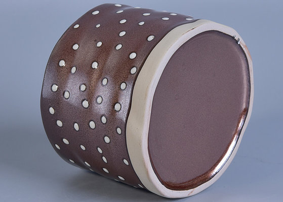 Handmade Decorative Spot Glazed Ceramic Candle Holder For Home Fragrance