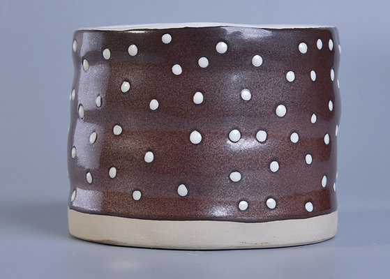 Handmade Decorative Spot Glazed Ceramic Candle Holder For Home Fragrance