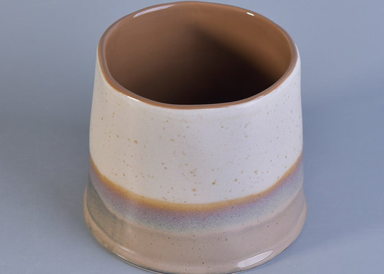 Transmutation Glazed Colorful Recycled Porcelain Candle Jars Empty 600ml Capacity