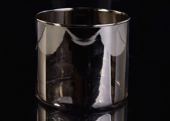 Home Decorative Luxury 20OZ Silver Candle Holders / Jars For Wax , ASTM Passed