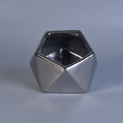 Stocked Popular Geometric Shape Ceramic Candle Holders Vessels For Decorative