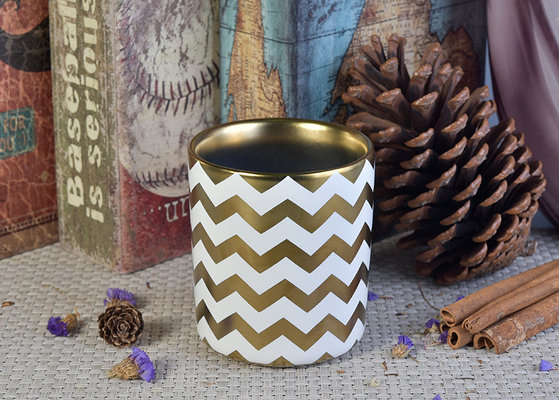 Thick wall round golden home interiors candle holders with Modern Design