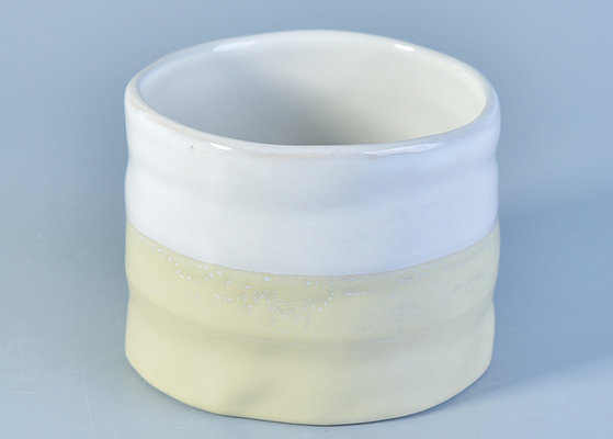 Off white Cylinder ceramic candle jar soy wax scented candles decoration