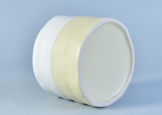 Off white Cylinder ceramic candle jar soy wax scented candles decoration