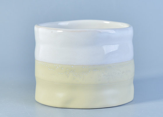 Off white Cylinder ceramic candle jar soy wax scented candles decoration