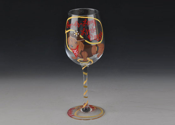 Beautiful crystal wine glasses Hand Painting Red Wine Glass Cup personalized
