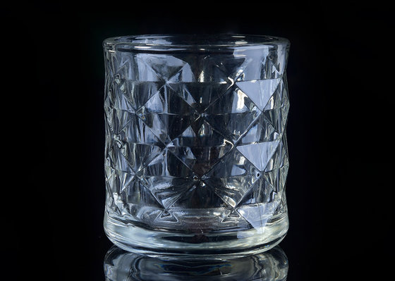 Embossed Glass Candle Holder tea light candle holders For Home Decoration