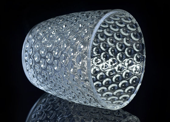 Embossed Nail Design Glass Candle Holder Christmas Deco Glass Candle Jars