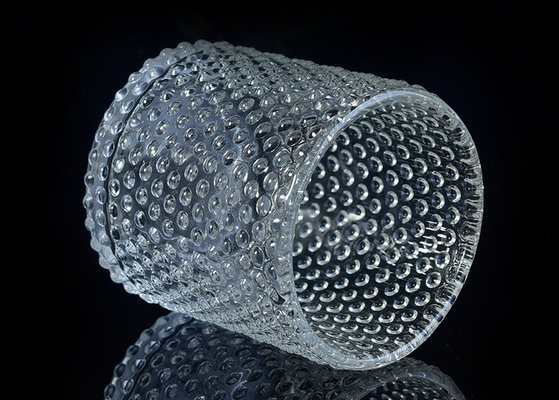 Home Deco Custom Nail Glass Candle Holder / Glass Cylinder Candle Holders
