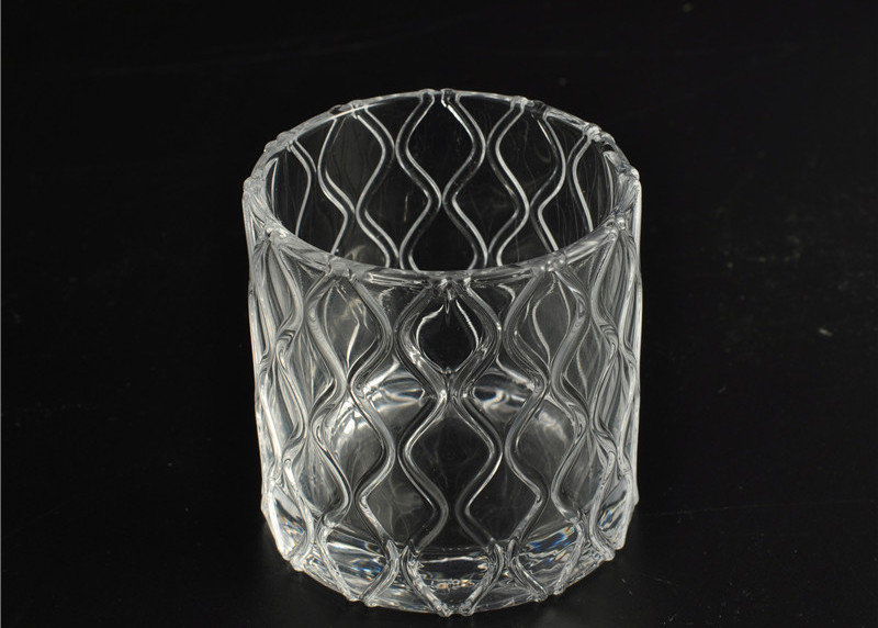 Modern Soda Lime Glass Tea Light Candle Holders Small Heat Proof