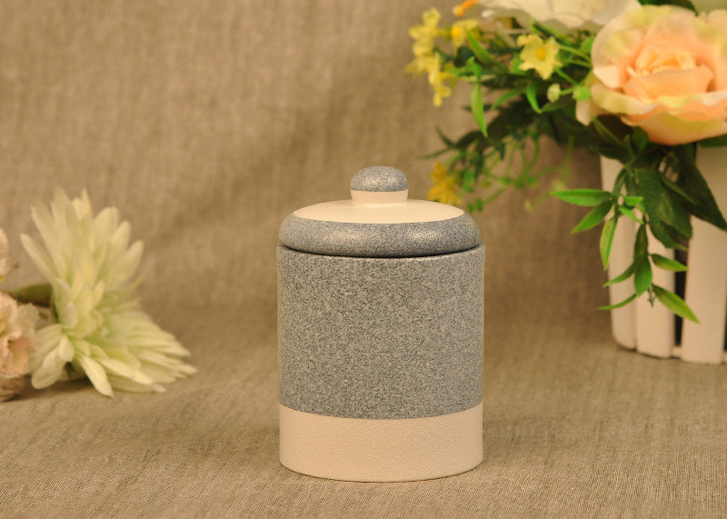 Hand Made Ceramic Candle Jar Anti Thermal For Air Refreshment