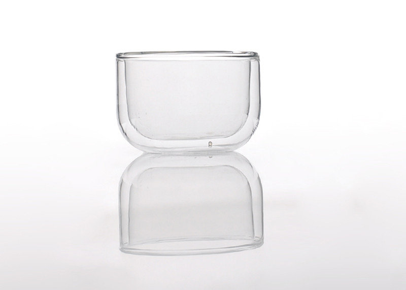 Small Double Wall Glass Tea Cup Pyrex Borosilicate Personalised