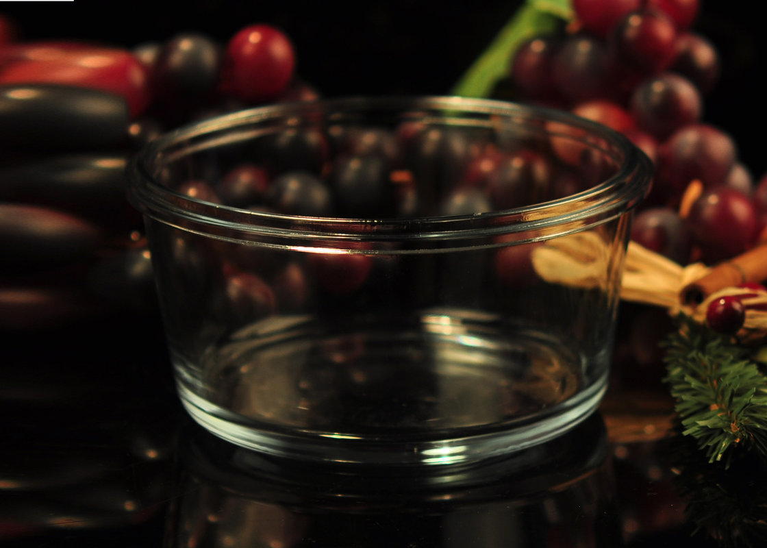 Food Borosilicate Glass Bowl , Tempered Glass Bowls Heat Resistant