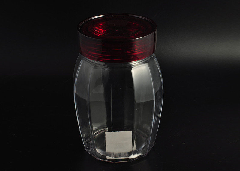購入貯蔵着色されたプラスチック帽子が付いている 1 つのガロンのメーソンジャーの小さなかん