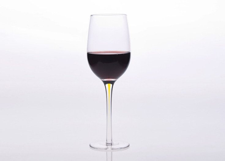 Luxury Crystal Burgundy Wine Glass For Party , Red Glass Wine Goblets