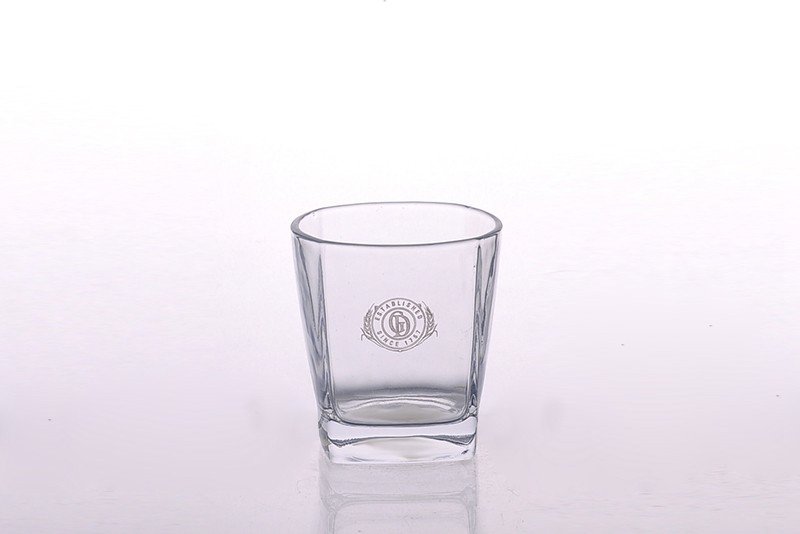 Barware Water Glass Tumbler Lead free Square Rock Whiskey Glass