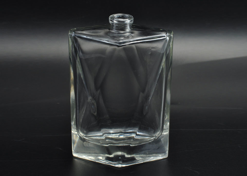 83ml Clear Rhomboid Glass Perfume Bottles with Cork Lid