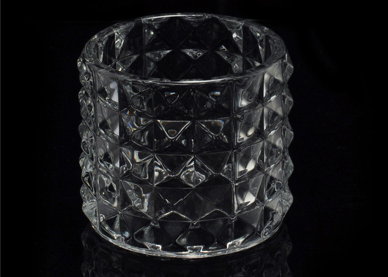 Customized High White Glass Tealight Holders For Home , Wedding , Party