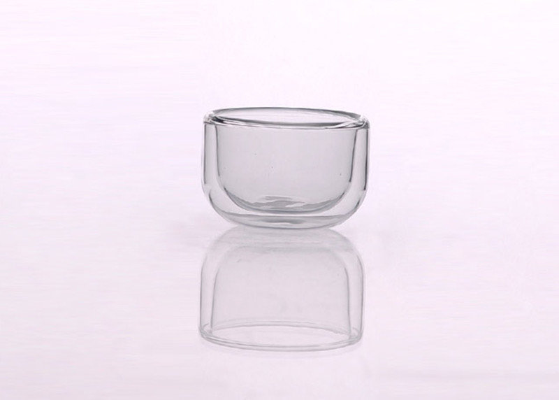 Handmade Clear Double Wall Borosilicate Glass , Recyclable double glass tea cups